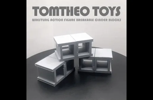 🤼 WWE/AEW Wrestling Action Figure Breakable Concrete Cinder Block ...
