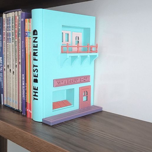STL file Bookend Charming Building Design 📚 ・3D print object to ...