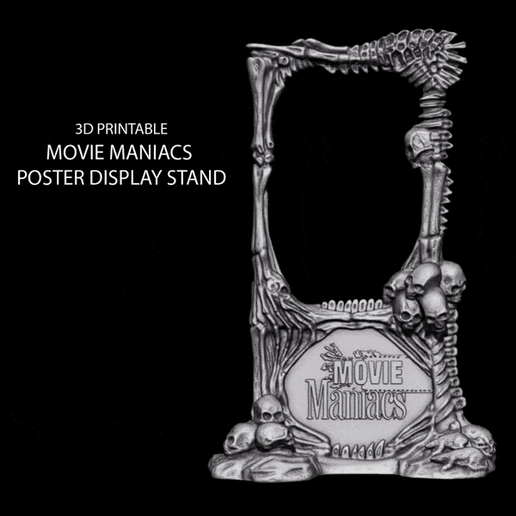 🎬 3D PRINTABLE MOVIE MANIACS POSTER STANDS TWO PACK・ STL File for ・Cults