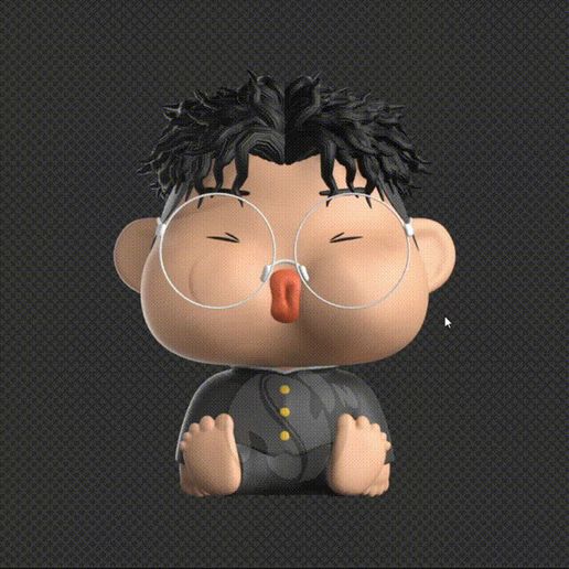 👶 OKARUN from DANDADAN (Baby Butt Face)・ STL File for 3D printing・Cults