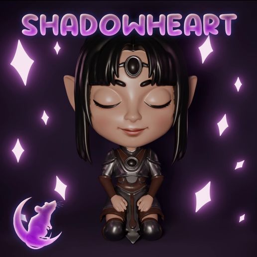 🧎 Shadowheart Chibi Figurita - BG3 Arrodillada Shar Oración Multiparte ...