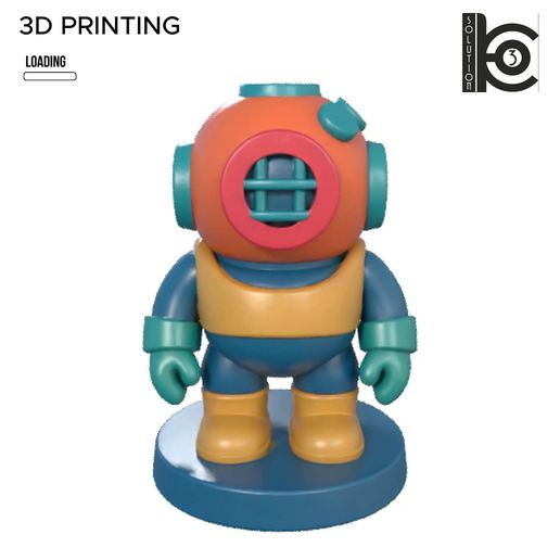 🎁 Retro Diver - 3D Model for Printing・ STL File for 3D printing・Cults