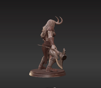 🎲 Infernal Barbarian - 75mm Fantasy Miniature for Tabletop RPGs・ STL ...