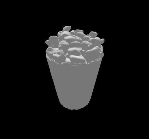 🍿 Overflowing Popcorn Container・ STL File for 3D printing・Cults