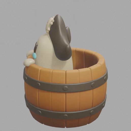 👻 Cute Ghost Pirate in Barrel – 3D Printable Figurine | Halloween Decor ...
