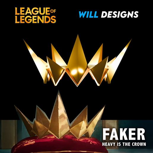 STL file Faker Crown - Heavy Is The Crown - League of Legends 👑 ・Design to download and 3D print ...