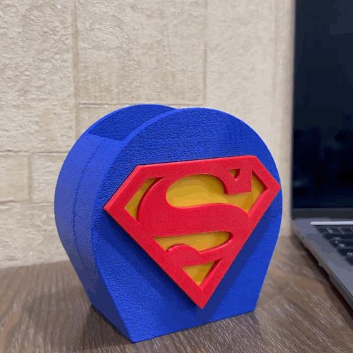 🦸‍♂️ Superman Pen Holder Organizer・ STL File for 3D printing・Cults