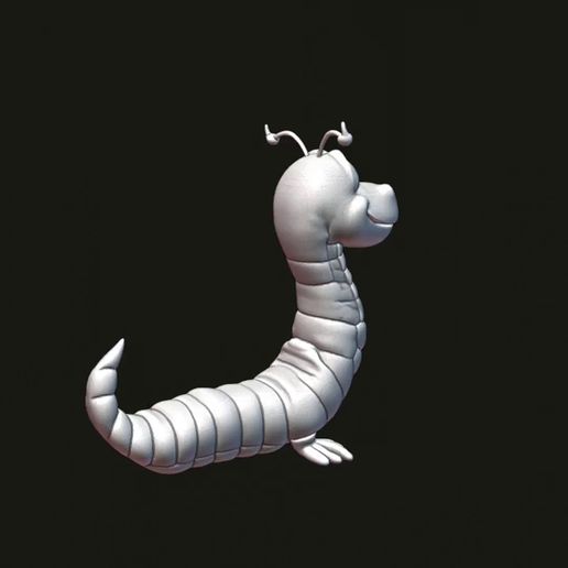 🪱 Mini Worm Cartoon - STL Printable・ STL File for 3D printing・Cults