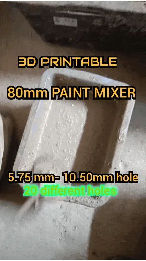 🎨 80mm printable paint mixer・Free STL File for 3D printing・Cults