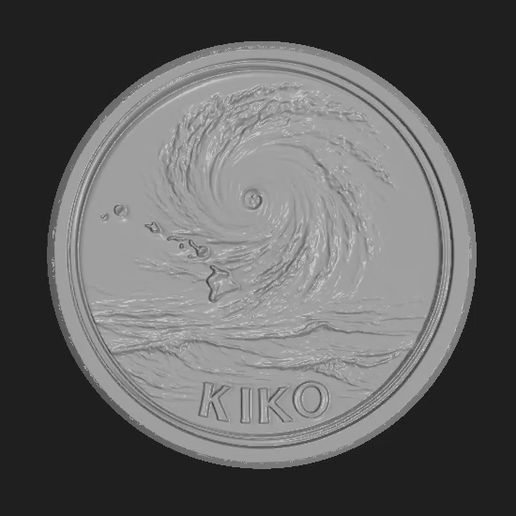 🪙 HURRICAINE KIKO COIN TOKEN WALL ART・ STL File for 3D printing・Cults