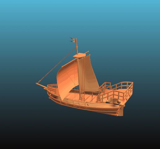 🏴‍☠️ Pirate Sailing Ship・ STL File for 3D printing・Cults