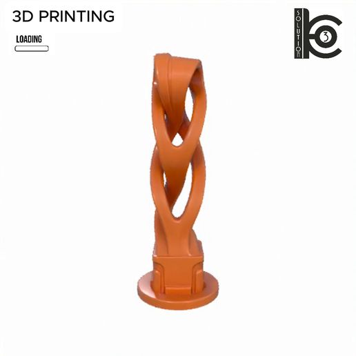 🗿 Organic Twist - Abstract Sculpture・ STL File for 3D printing・Cults