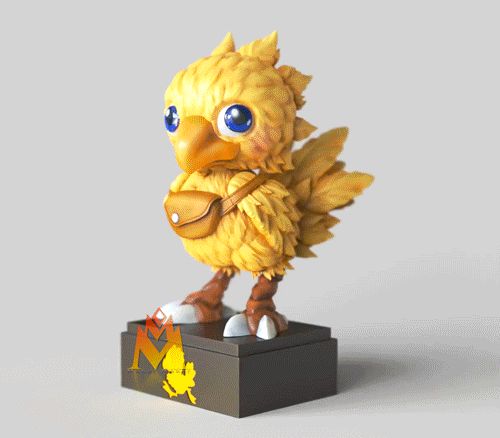 🐦 Chocobo Chibi - Final Fantasy -チョコボ-FANART FIGURINE・ STL File for ・Cults