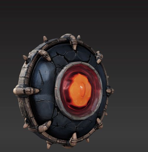 💍 Fantasy Relic Sphere STL – Arcane Artifact with Spiked Ring Design ...