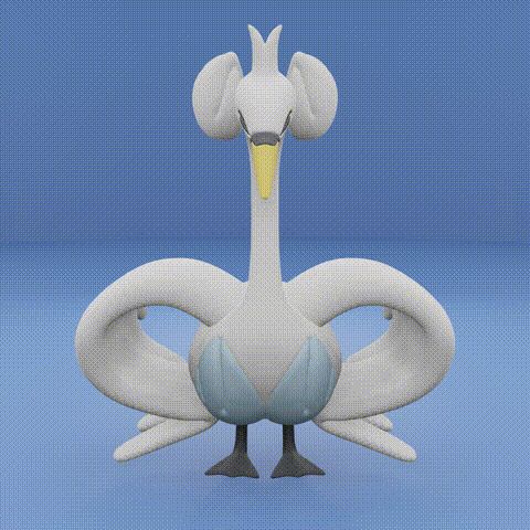 🐉 Pokemon No. 581 Swanna・ STL File for 3D printing・Cults