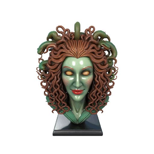 🪄 2163 Medusa Gorgon Head 3D Model, magic, dragon, serpent, mask, gnome ...