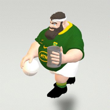🏉 Joe Rugby - Springbok・ STL File for 3D printing・Cults
