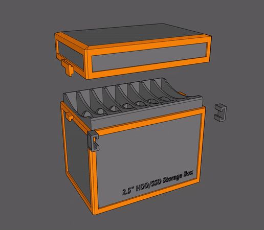 📦 HDD/SSD Storage Box・ STL File for 3D printing・Cults