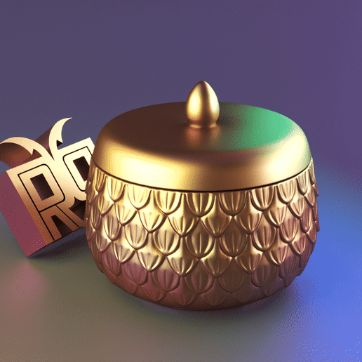 STL file Luxury patterned candy container 🍬 (OBJ)・3D printing design to ...