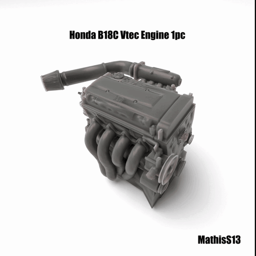 🚗 B18C VTEC Engine Tamiya Fujimi・ STL File for 3D printing・Cults