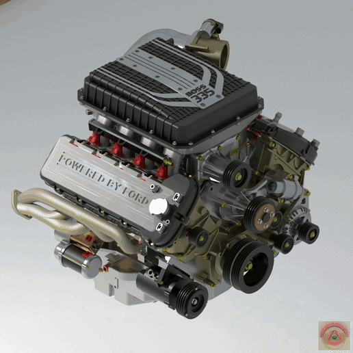 🚙 FORD BOSS 335 (Miami V8) - ENGINE・ STL File for 3D printing・Cults