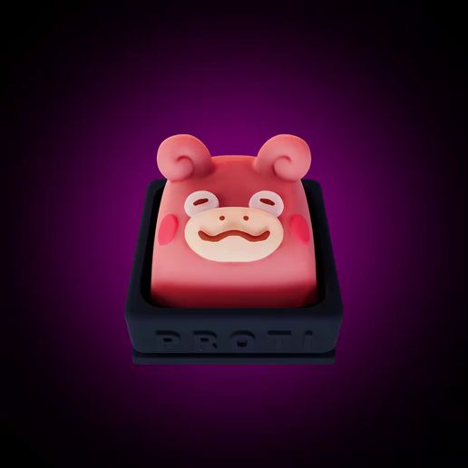 🐉 Slowpoke custom keycap・ STL file for 3D printing・Cults