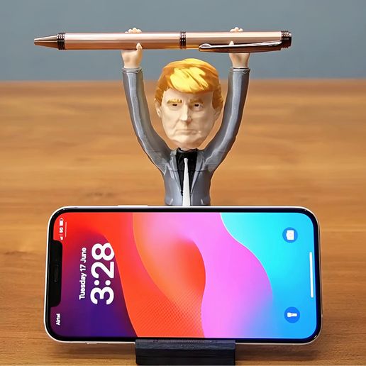 🖊️ Trump Pen Holder – Desk Organizer with Phone Holder・Free STL File ...