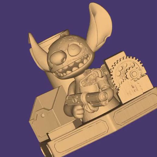 ️ Cybernetic Stitch Pencil Holder - Sci-Fi Fanart・Free STL File for 3D ...