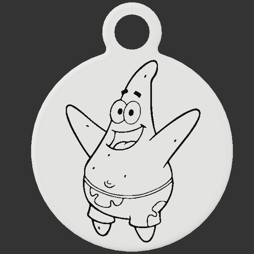 patrick star keyring
