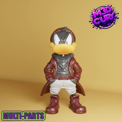 🦆 Urban Daffy Duck / Urban vibes / Street Style Fan Art Figurine (Multi-Part, Multi-Color STL ...