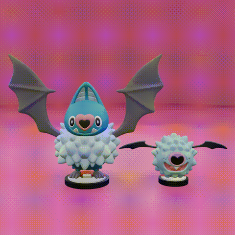 🐉 Pokemon No. 527, 528 Woobat, Swoobat・ STL File for 3D printing・Cults