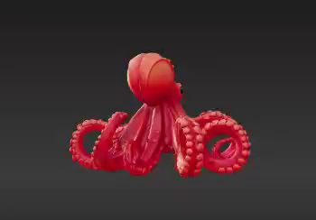 🐙 Realistic Octopus Figure - Detailed Ocean Life Sculpture・ STL File ...