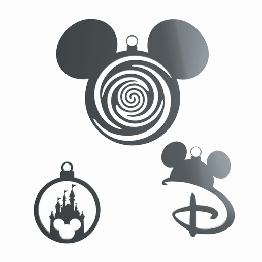 Archivo STL DISNEY BALL ORNAMENTS CHRISTMAS 🎄 (OBJ)・Modelo de impresión ...