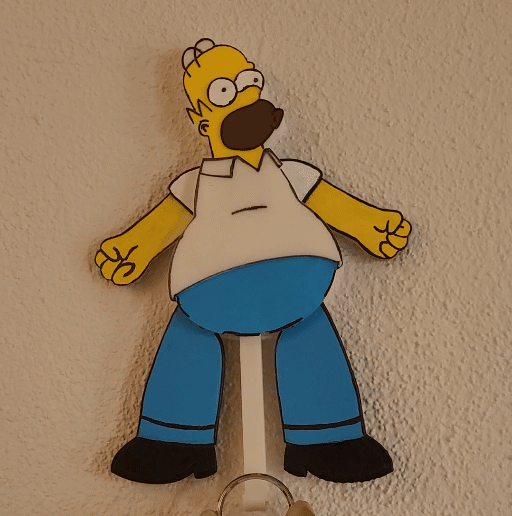 🔑 KEY HOLDER SIMPSON・ STL File for ・Cults