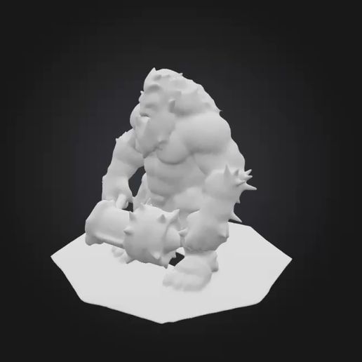 👹 Brute Ogre with Hammer | Fantasy Monster Miniature 3D STL Model・ STL ...