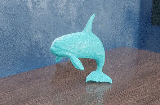 🗿 Low Poly Orca・ STL File for 3D printing・Cults
