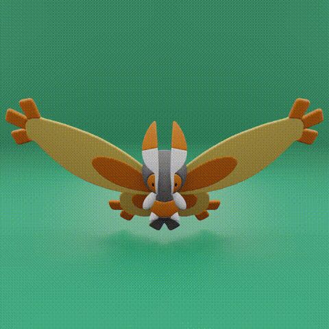 🐉 Pokemon No. 414 Mothim・ STL File for 3D printing・Cults