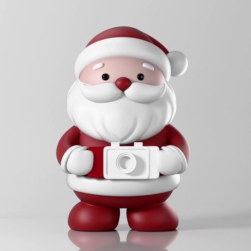 STL file Santa Claus with Camera 🎅 ・Model to download and 3D print・Cults