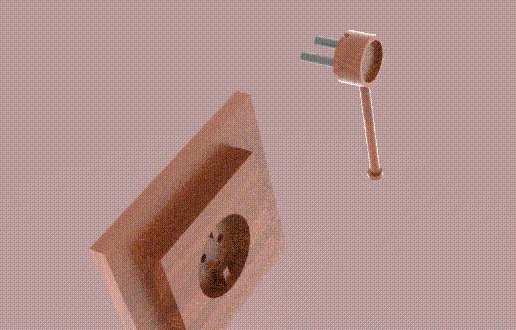 STL file Socket Plug Inserted Electrical Outlet Isolated 🔌 ・3D printing ...