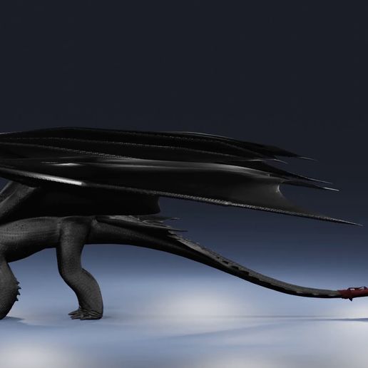 🐉 Live Action Toothless・Archivo STL para Impresión 3D・Cults