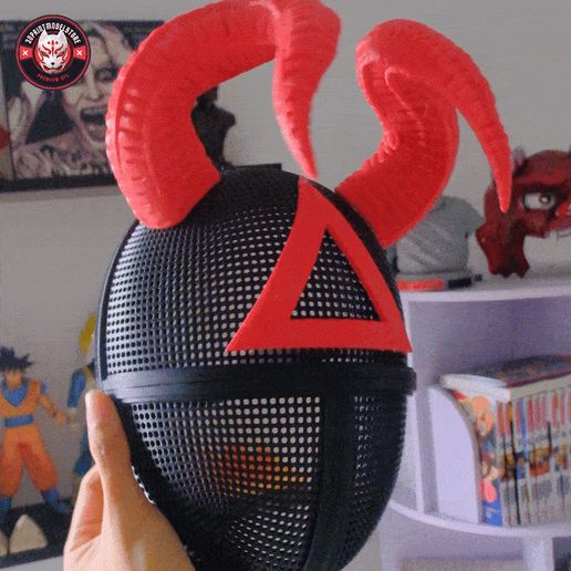 🦑 Squid Game Soldier Evil Mask - Squidgame Cosplay Props・ 3D File for ...