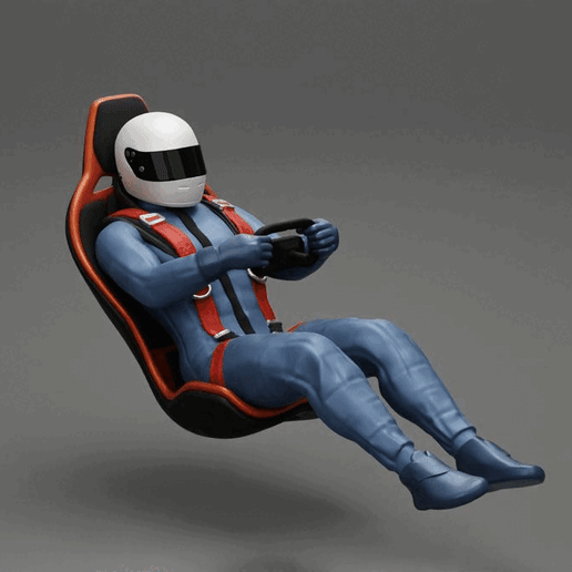 🚗 Racing Driver Sitting in Touring Car Cockpit with Racing Suit and ...
