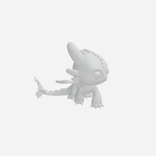 🐉 Chibi Night Fury Dragon Figure – Toothless Inspired Fan Art・Archivo ...