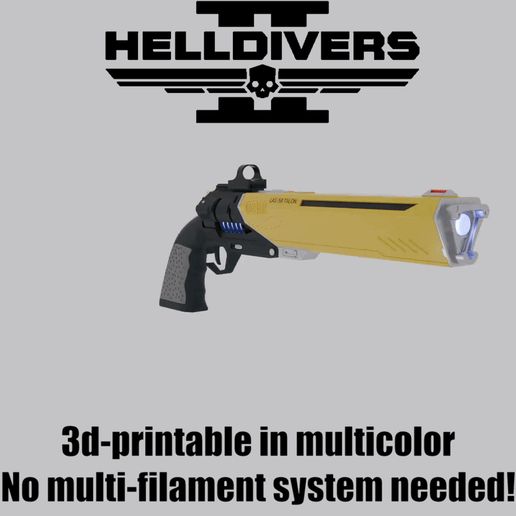 🔫 Helldivers 2 LAS-58 Talon Revolver Pistol Sidearm Replica Prop ...