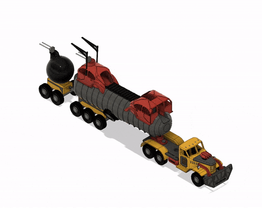 🪖 Yellow Zil War Rig - Part 2 Trailer/Tanker・Free STL File for ・Cults