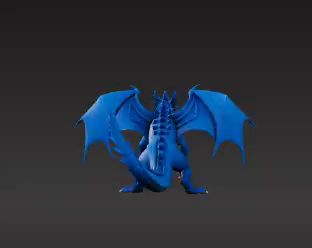 👹 Roaring Sapphire Wyrm - Epic Fantasy Creature Sculpture・ STL File for ...