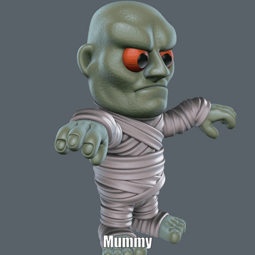 👻 Mummy (Easy print and Easy Assembly)・ STL File for 3D printing・Cults