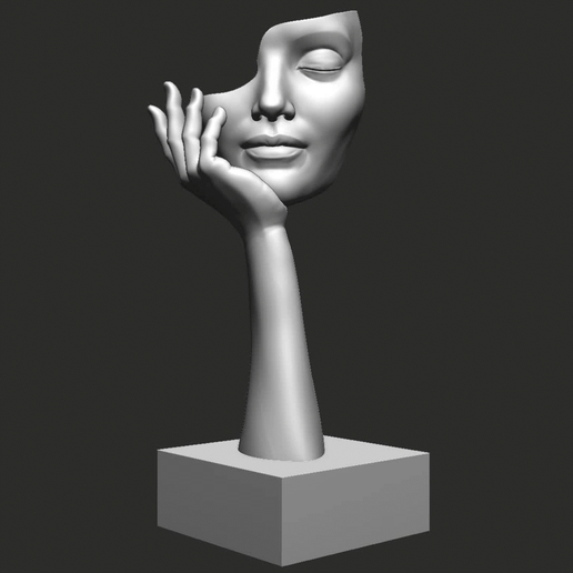 3D file Half Faced Female Bust ♀️ ・3D print design to download・Cults