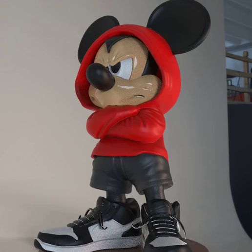🔥 Mickey Mouse Urban Streetwear 3D Model + Ready-to-Print STL | Modern ...