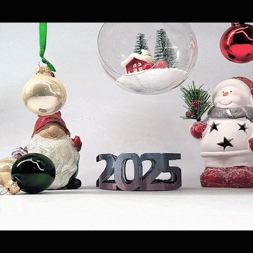 🎅 Text Flip: Santa bust - 2025・Free STL File for 3D printing・Cults